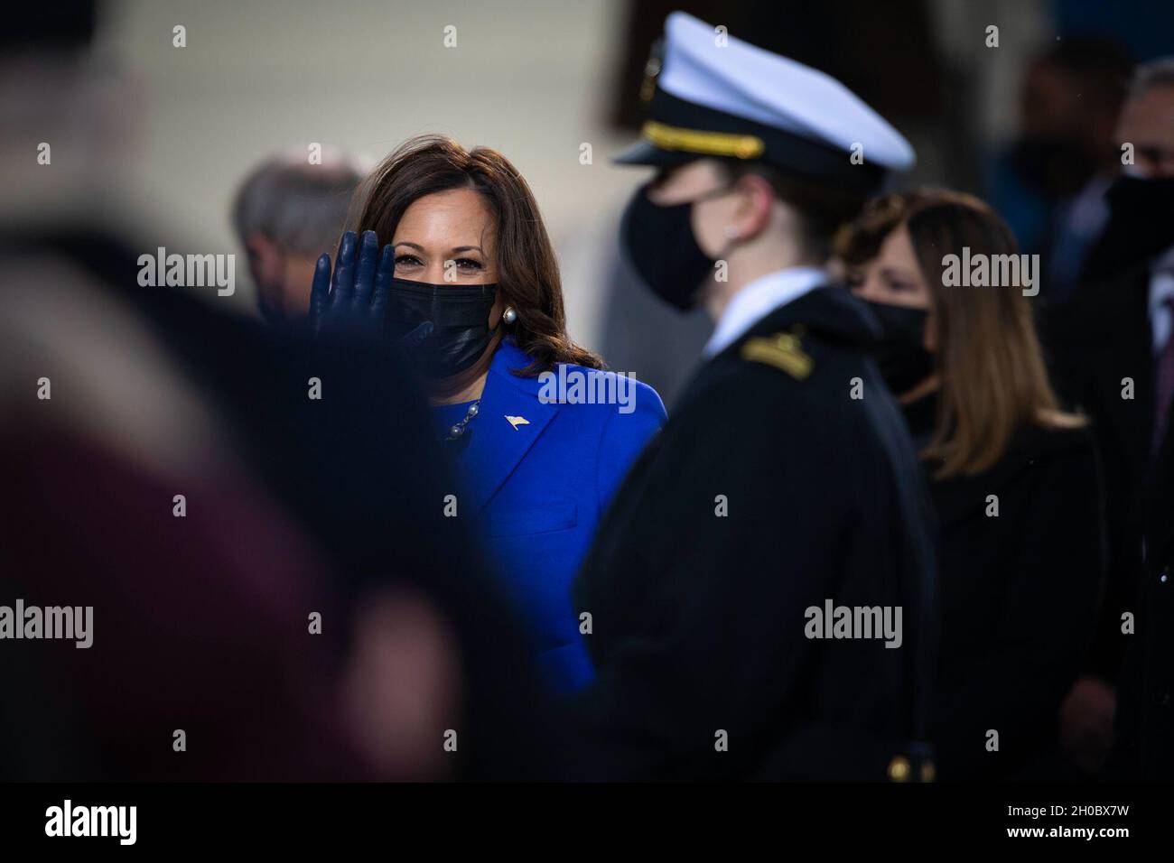 Vice President Kamala Harris waves during the 59th Presidential ...