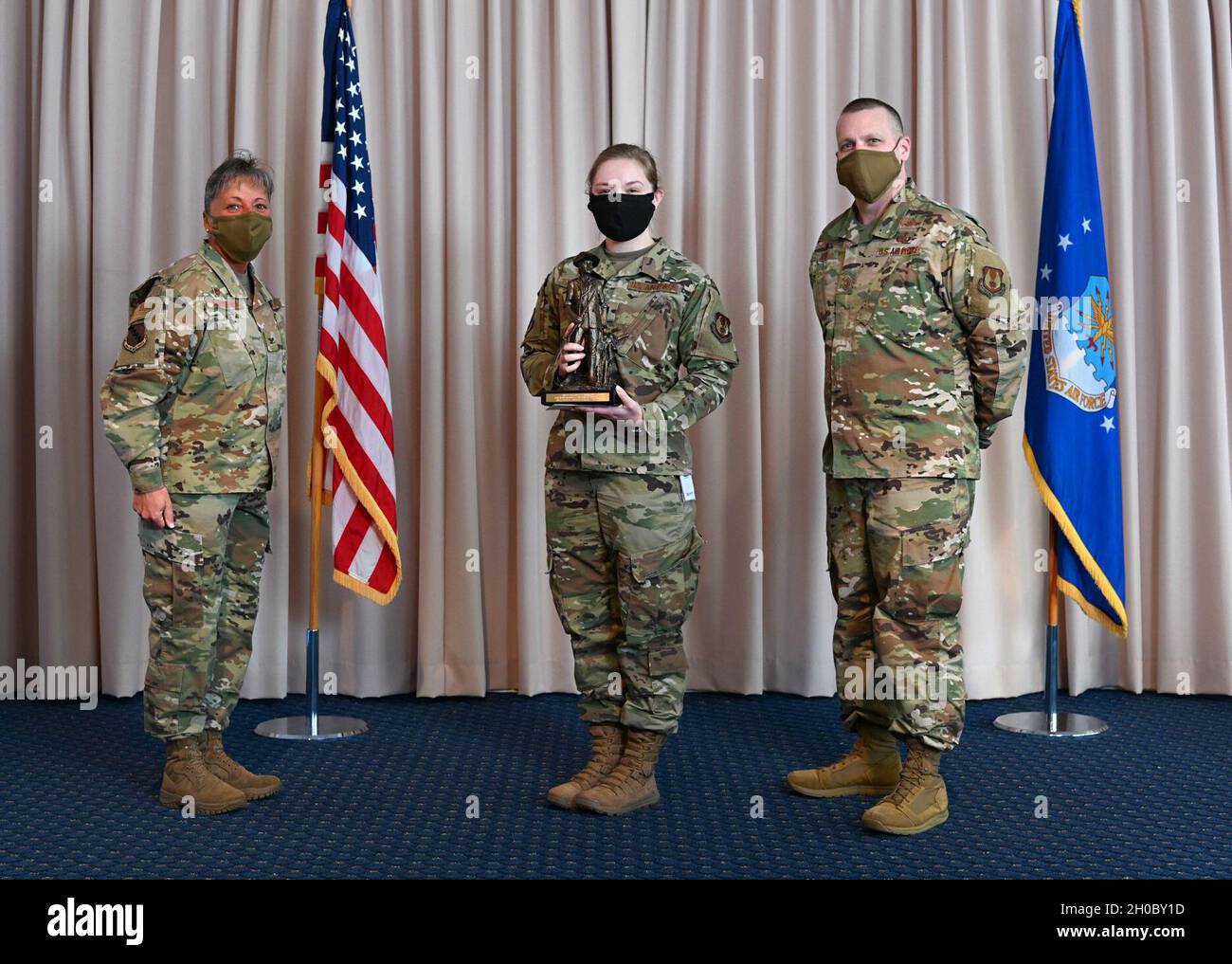 Col. Katrina Stephens, 66th Air Base Group commander, and Chief Master ...
