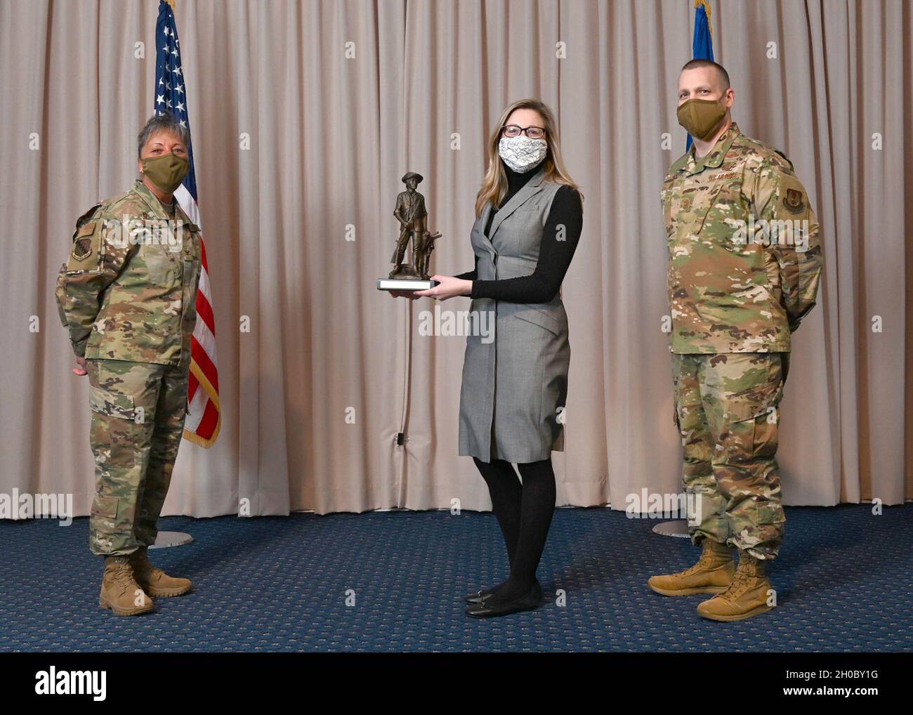 Col. Katrina Stephens, 66th Air Base Group commander, and Chief Master ...