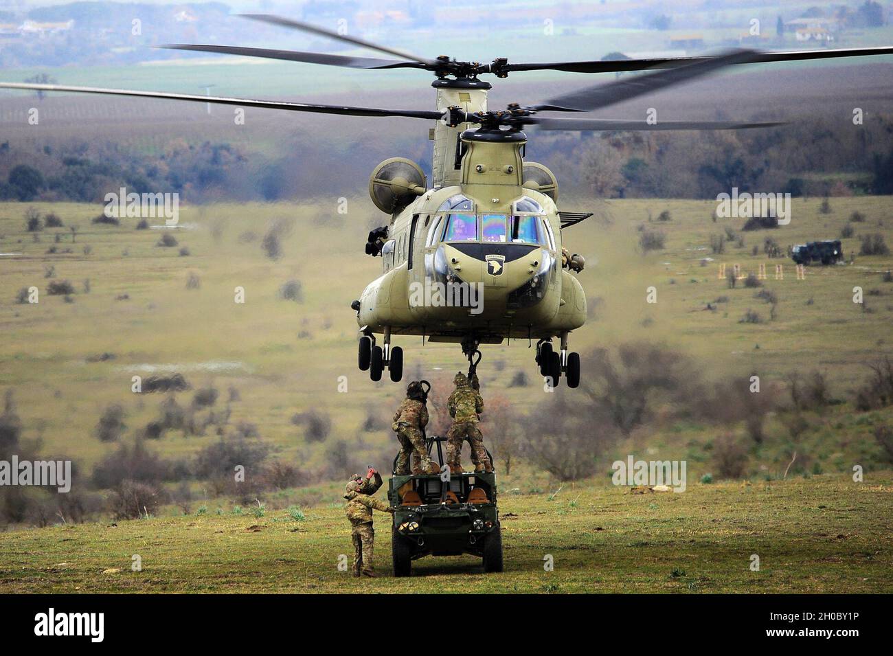 U.S. Army paratroopers assigned to Attack Company, 1st Battalion, 503rd Infantry Regiment, 173rd ...