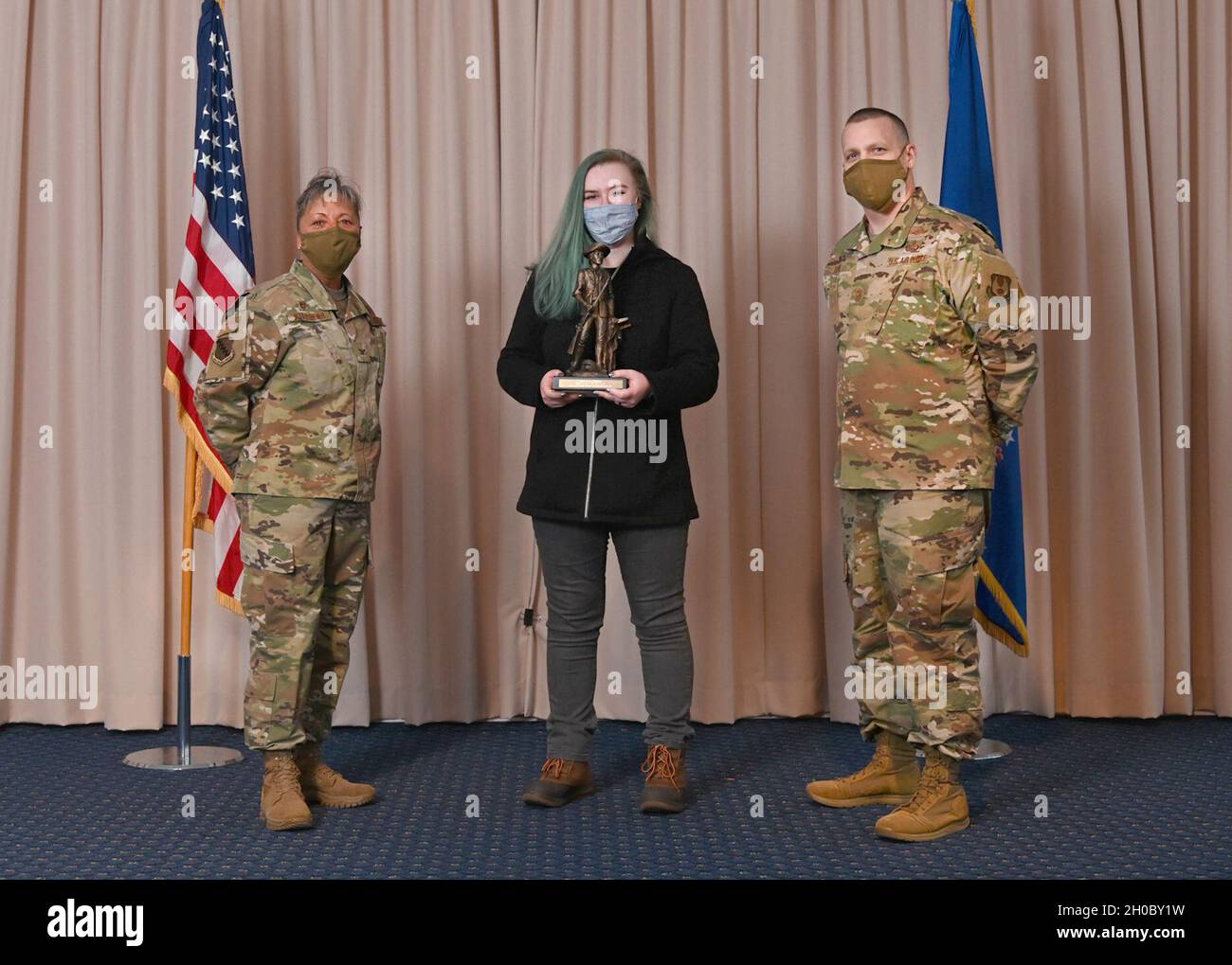 Col. Katrina Stephens, 66th Air Base Group commander, and Chief Master ...