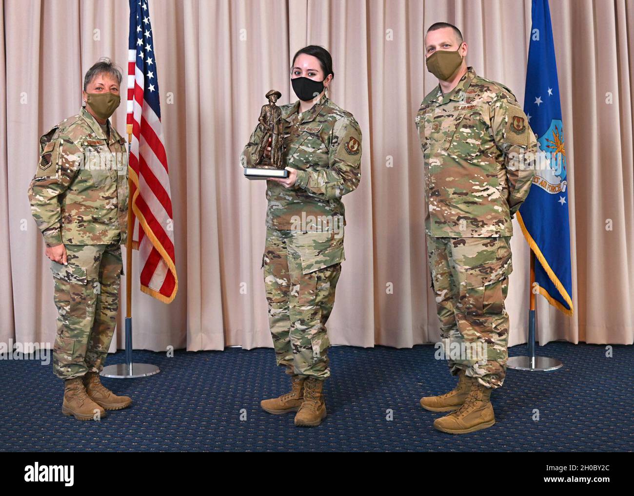 Col. Katrina Stephens, 66th Air Base Group commander, and Chief Master ...
