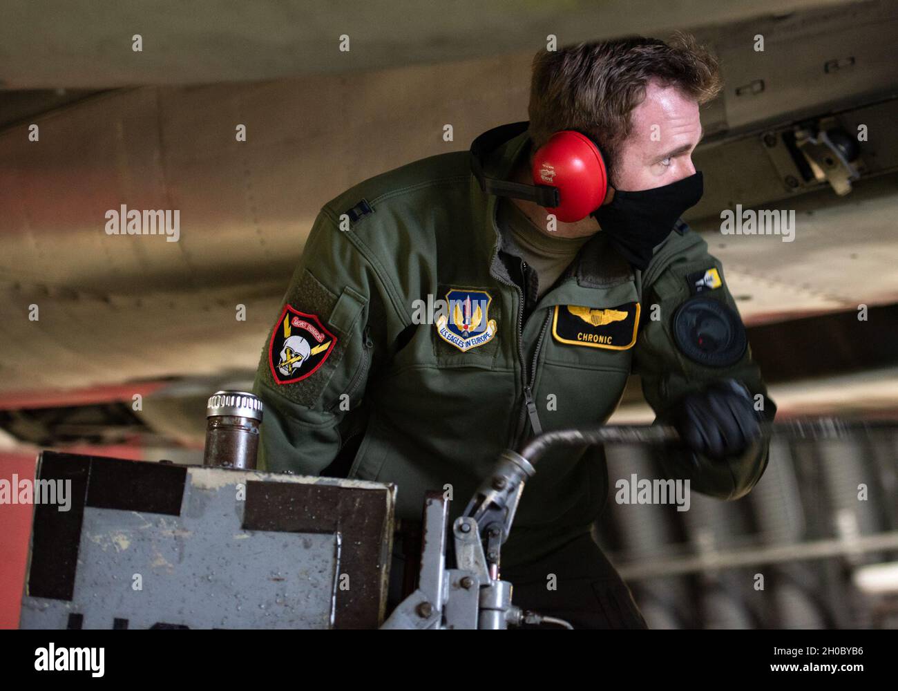 U.S. Air Force Capt. Cameron Emerson, 493rd Fighter Squadron F-15C ...