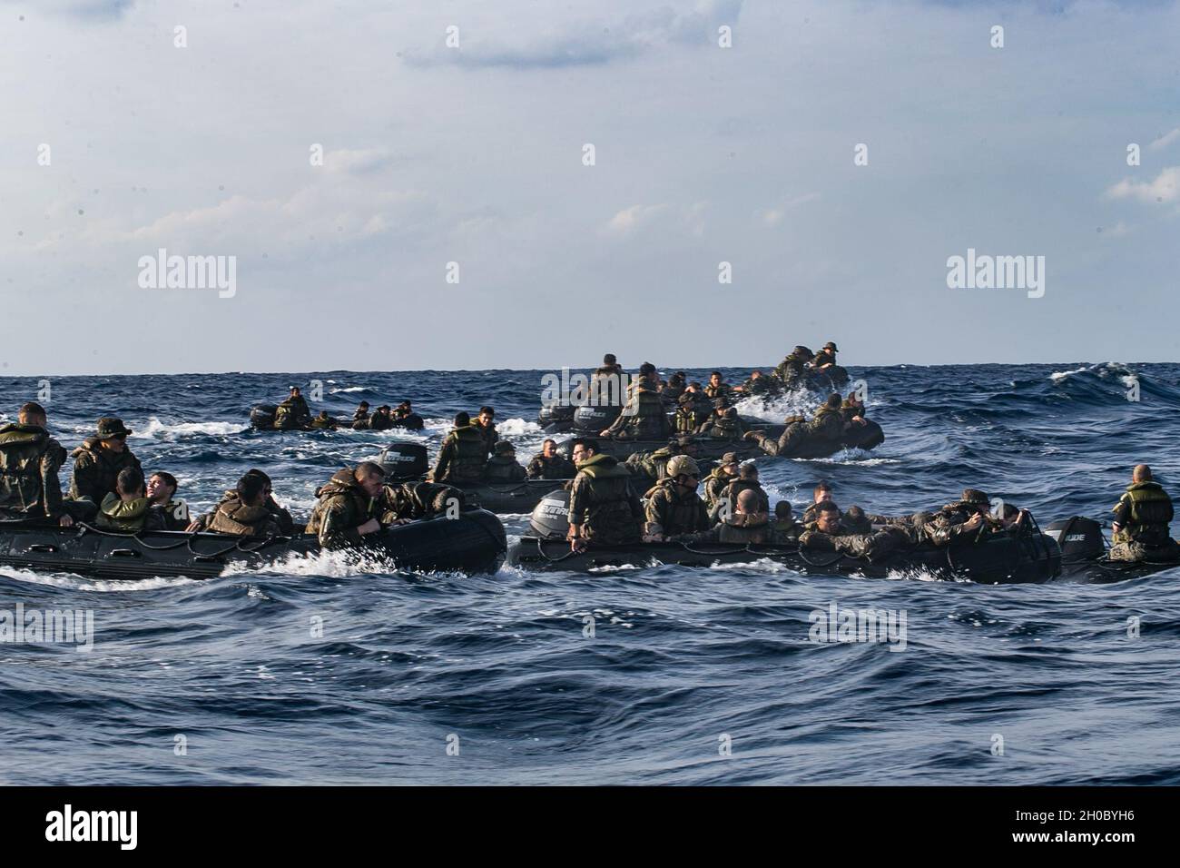 U.S. Marines with Kilo Company, Battalion Landing Team, 3rd Battalion ...