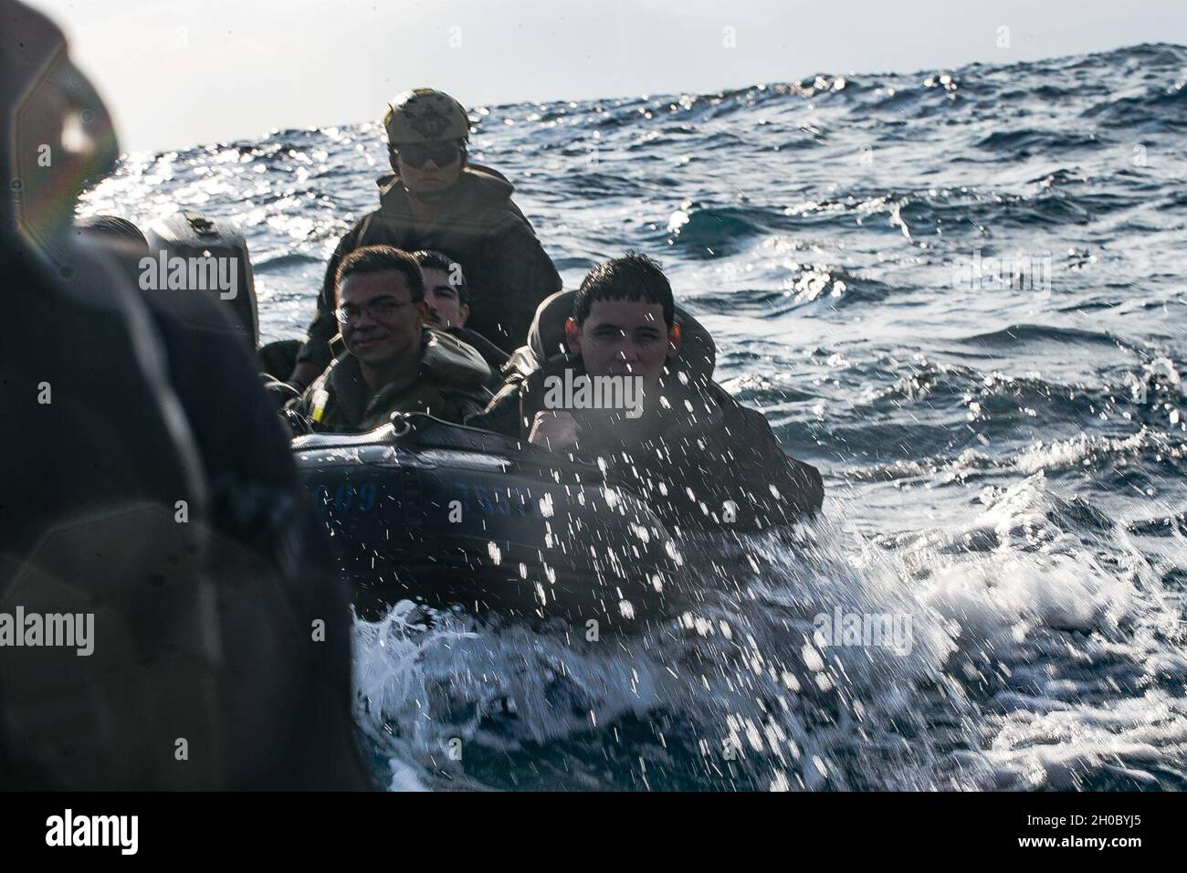 U.S. Marines with Kilo Company, Battalion Landing Team, 3rd Battalion ...