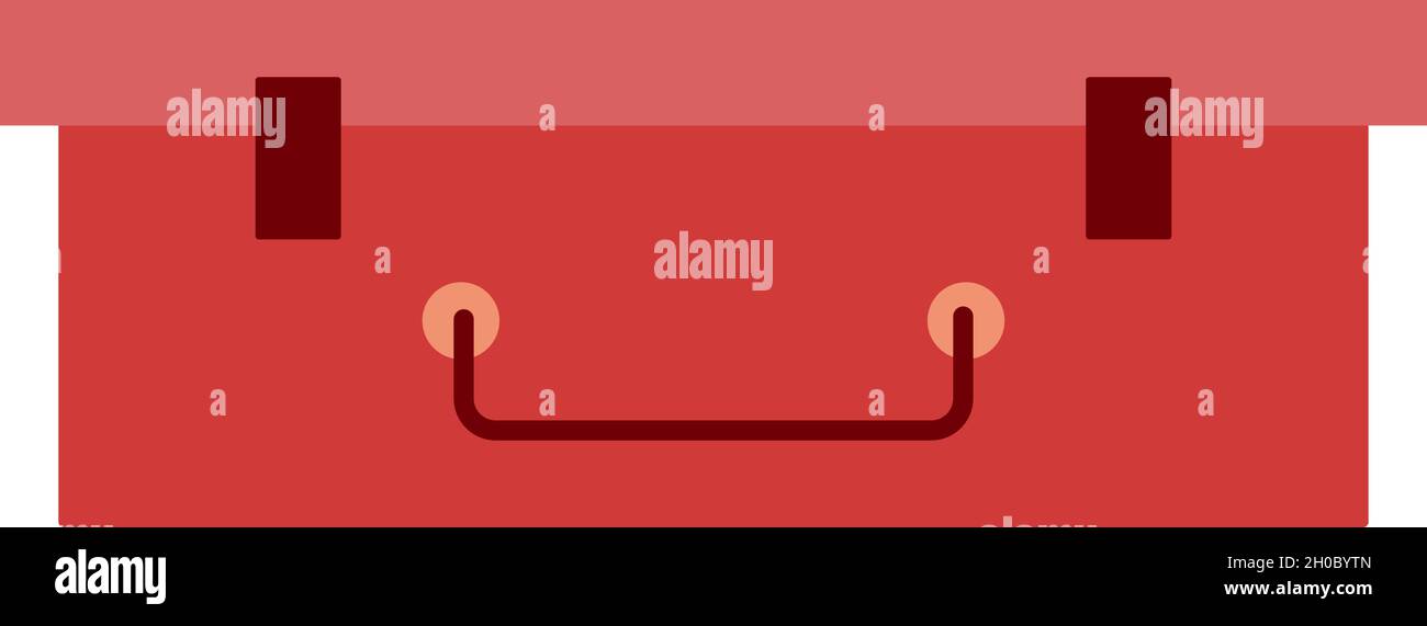 Hotel suitcase luggage storage icon flat vector Stock Vector Image ...