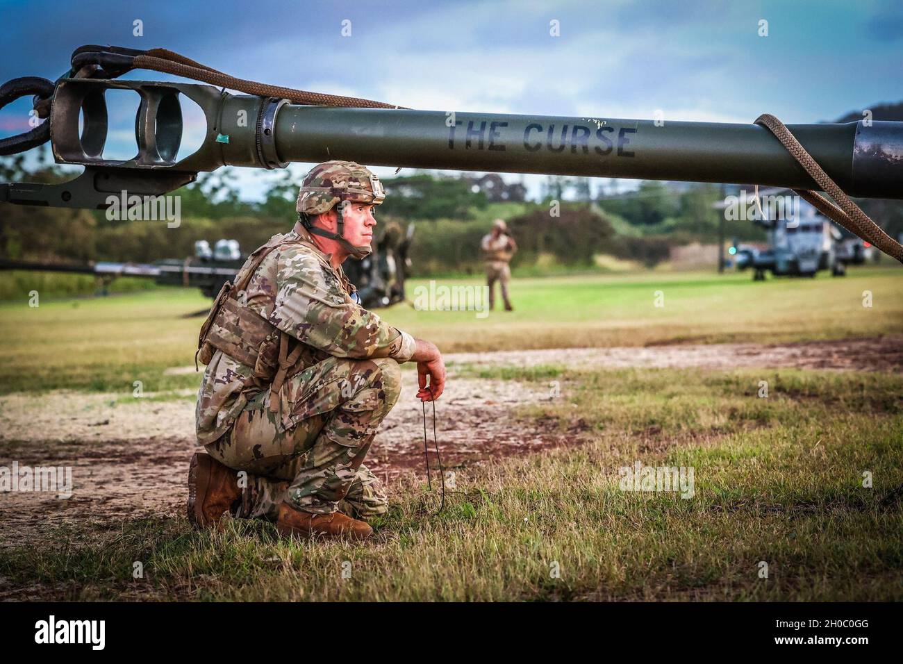 Soldiers from Charlie Battery “Copperhead”, 3rd Battalion, 7th Field ...