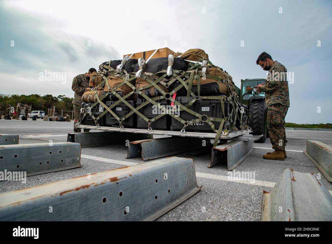 U.S. Marines with 3rd Landing Support Battalion, 3rd Marine Logistics ...