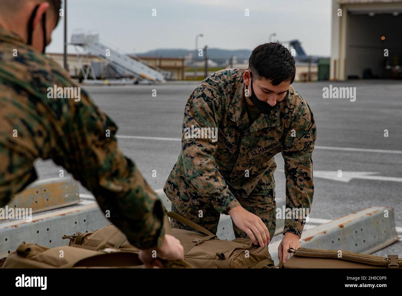 U.S. Marine Corps Lance Cpl. Angel Hernandez, a landing support ...