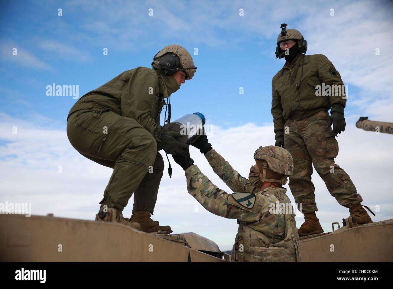 U. S. Army Soldiers assigned to 1st Squadron, 7th Cavalry Regiment, 1st Armored Brigade Combat ...