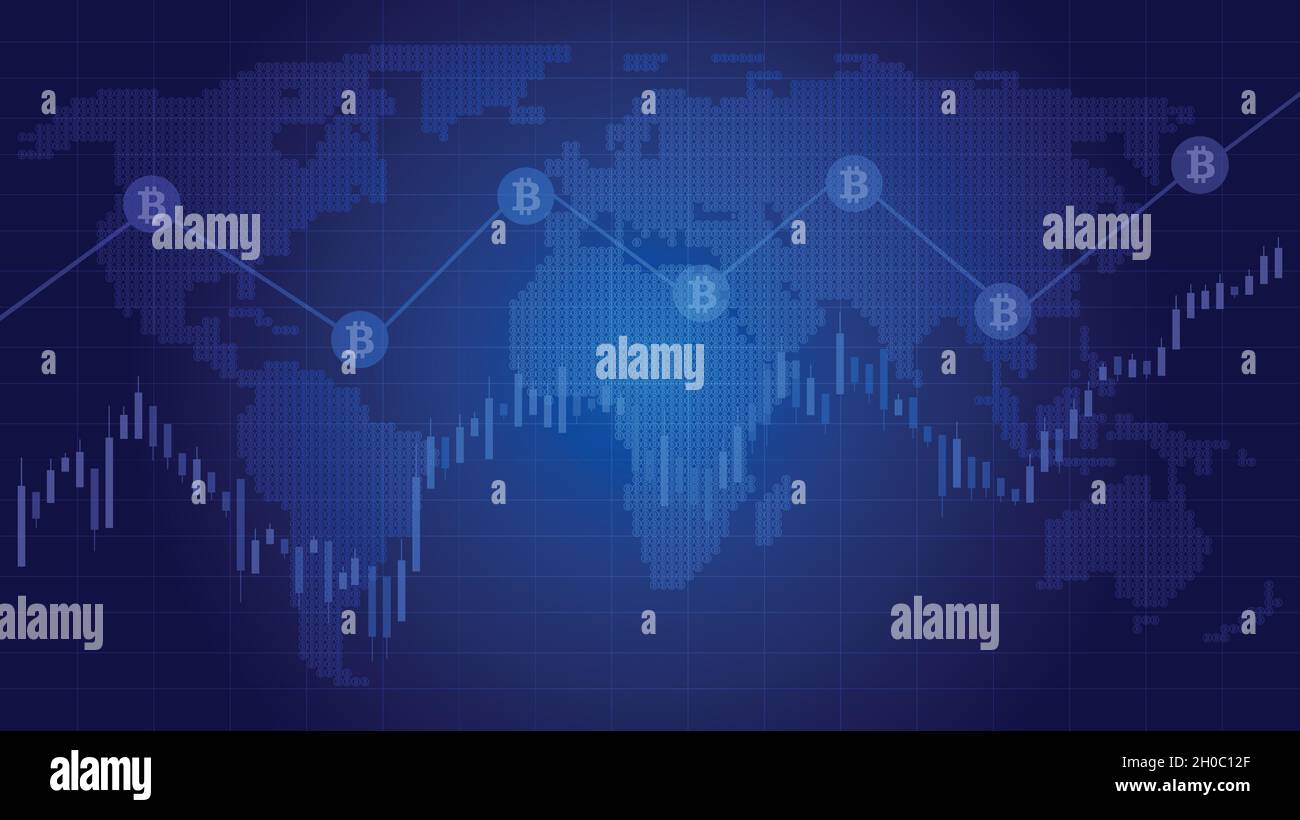 Cryptocurrency Growth Chart vector stock illustration Stock Vector ...