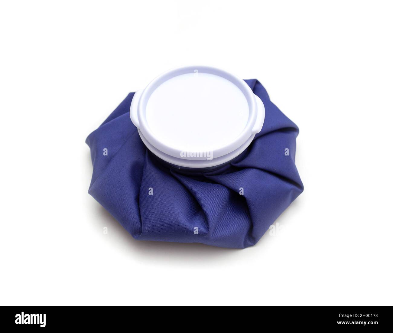 Medical blue ice bag on a white background, isolate. First aid for ...