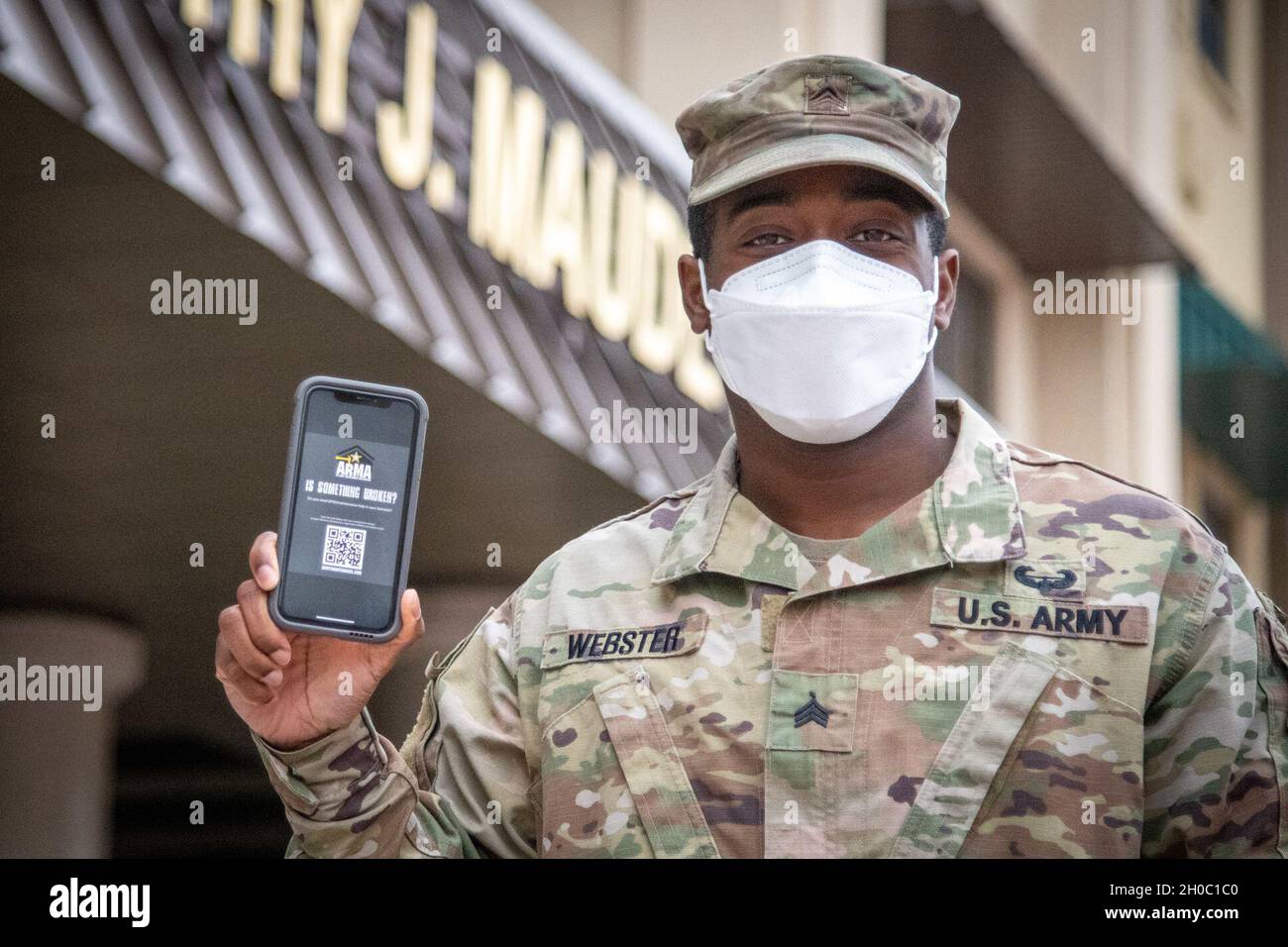 CAMP HUMPHREYS, Republic of Korea - Sgt. Jaylen Webster, a barracks ...