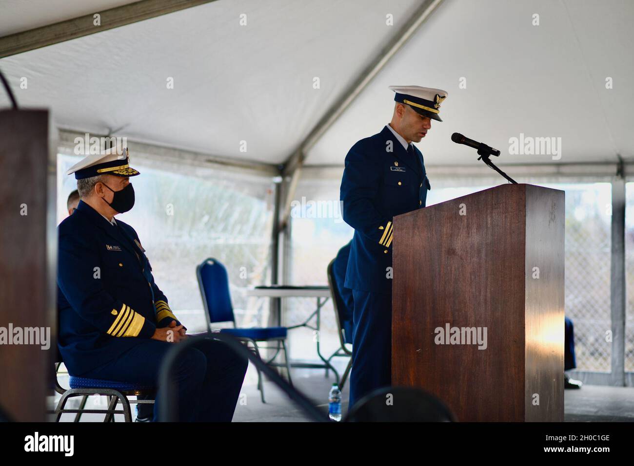 Lt. Cmdr. Steven Hulse, commanding officer of USCGC Charles Moulthrope ...