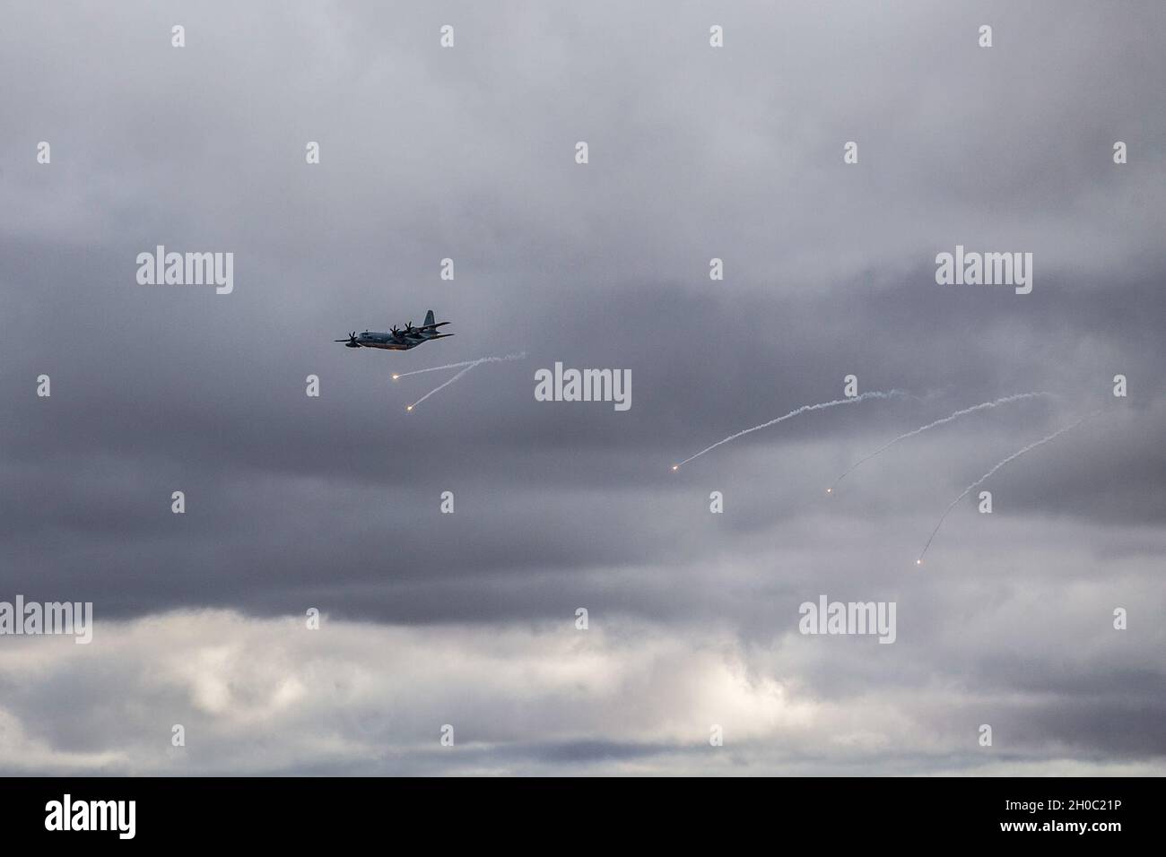 A KC-130J with Marine Aerial Refueler Transport Squadron (VMGR) 152 ...