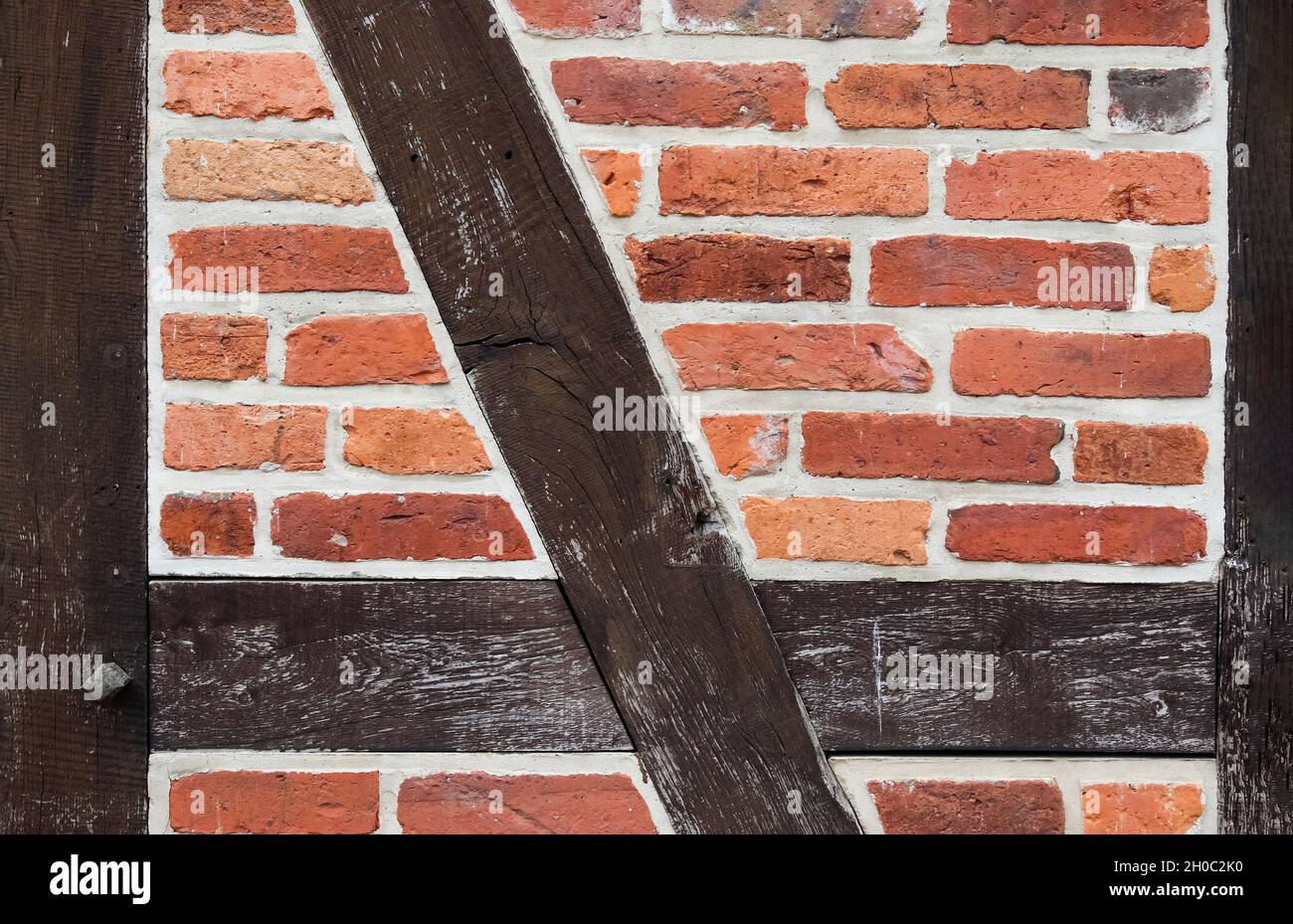 Brick wall background half built hi-res stock photography and images ...