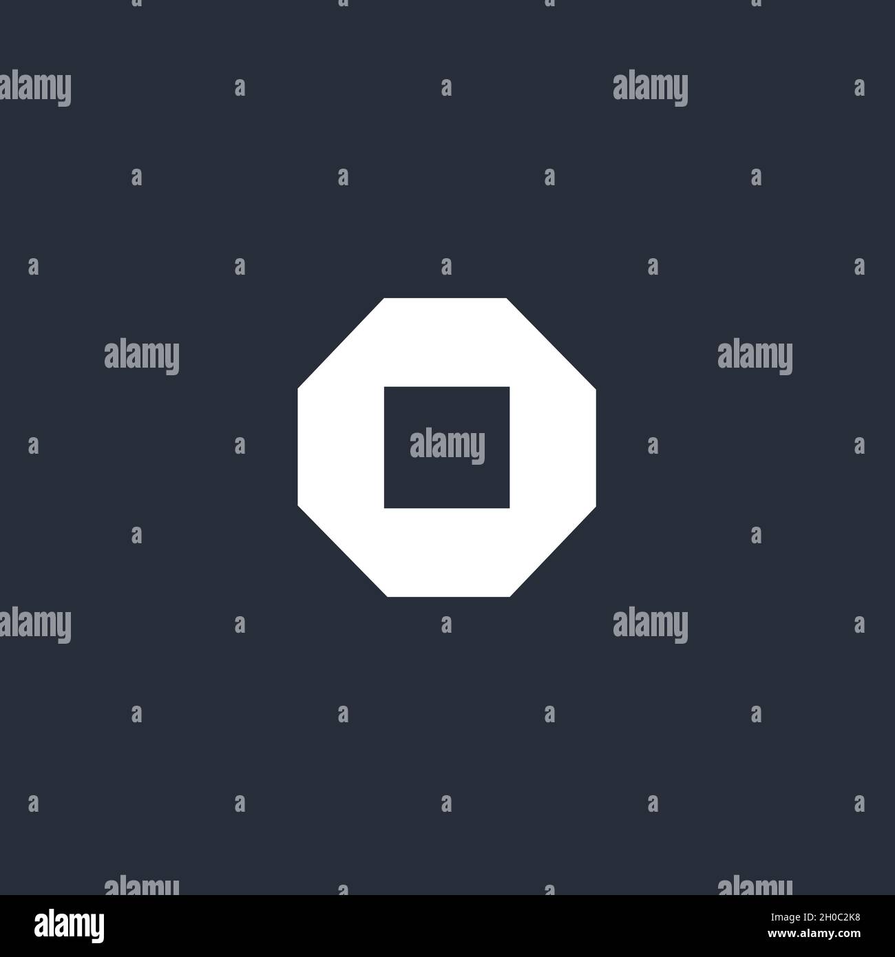 Geometrical O letter abstract geometry symbol vector elements template ...