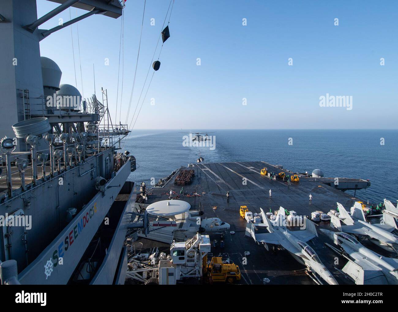 210121-N-VW723-1275 NORTH ARABIAN SEA (Jan. 21, 2021) An MH-60S Sea ...