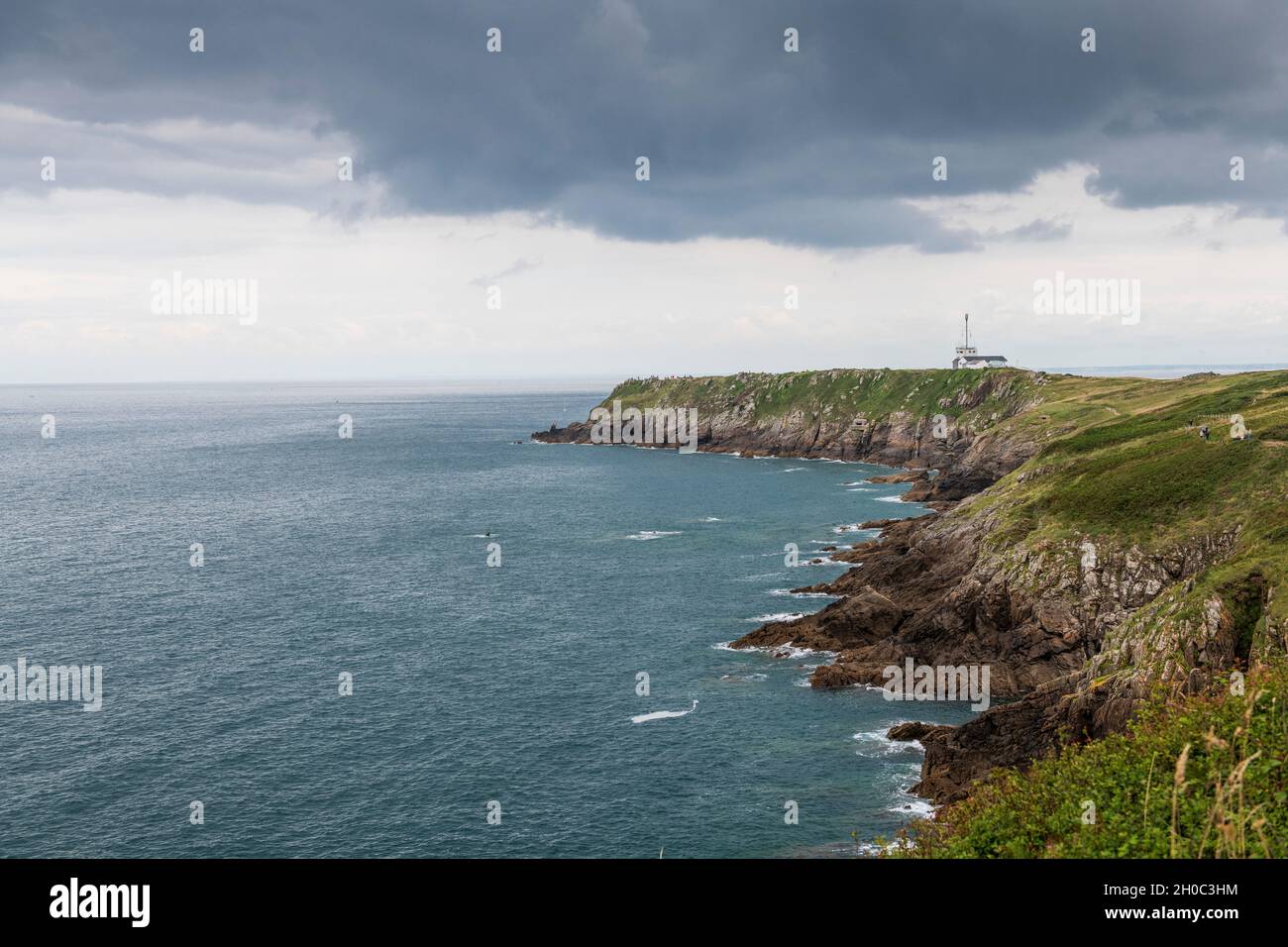 Semaphore of the Pointe du Grouin, Emerald Coast, Brittany, France ...
