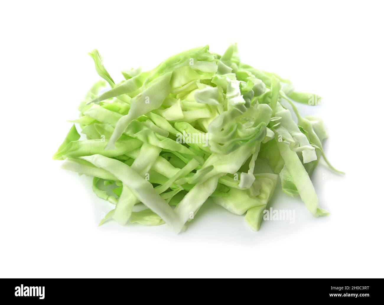 Chopped cabbage on white background. Healthy food Stock Photo - Alamy