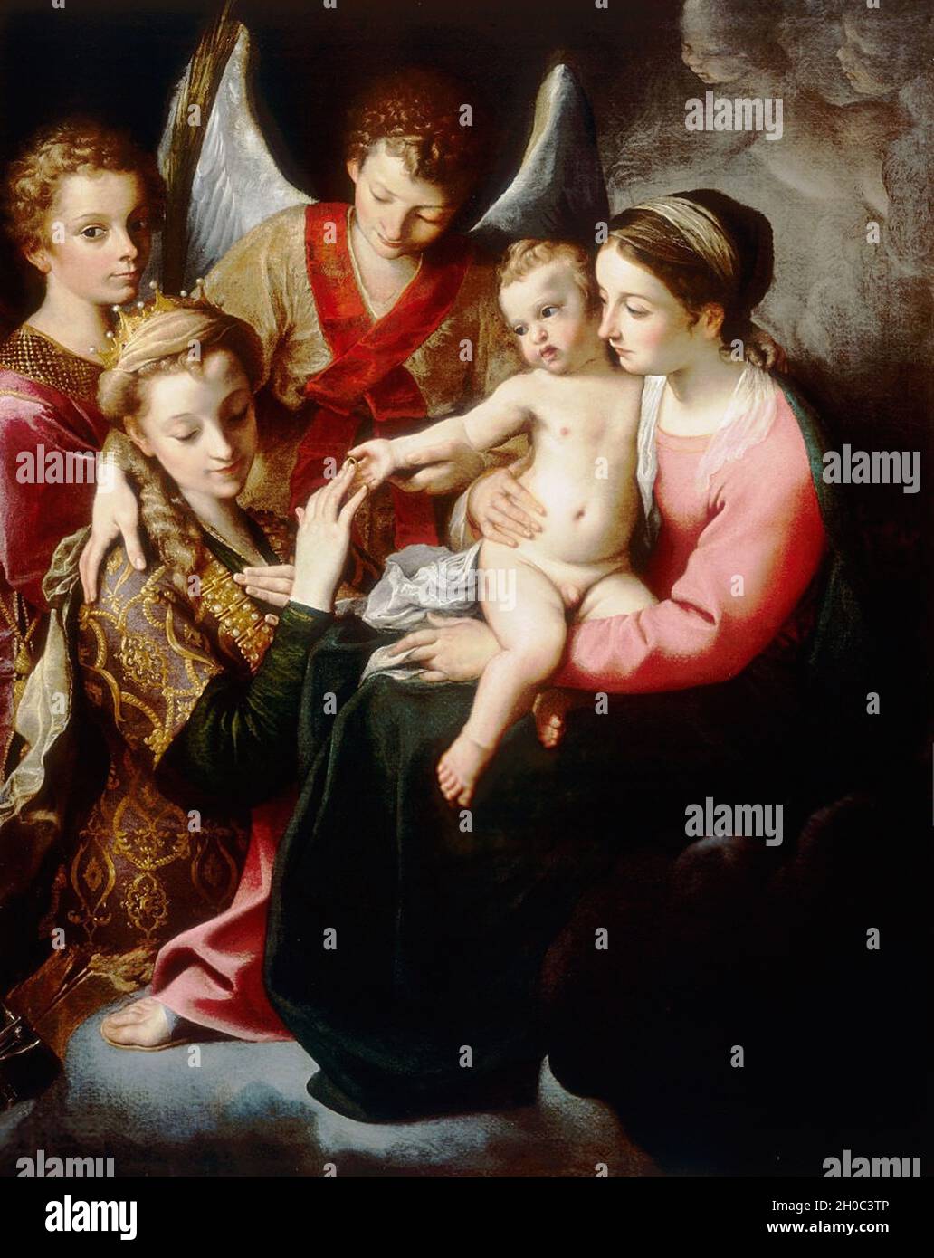 Vintage portrait art by Annibale Carracci Stock Photo - Alamy