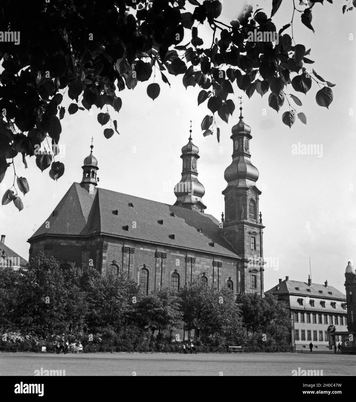 Die Kirche St. Peter an der Großen Bleiche in Mainz, Deutschland 1930er ...