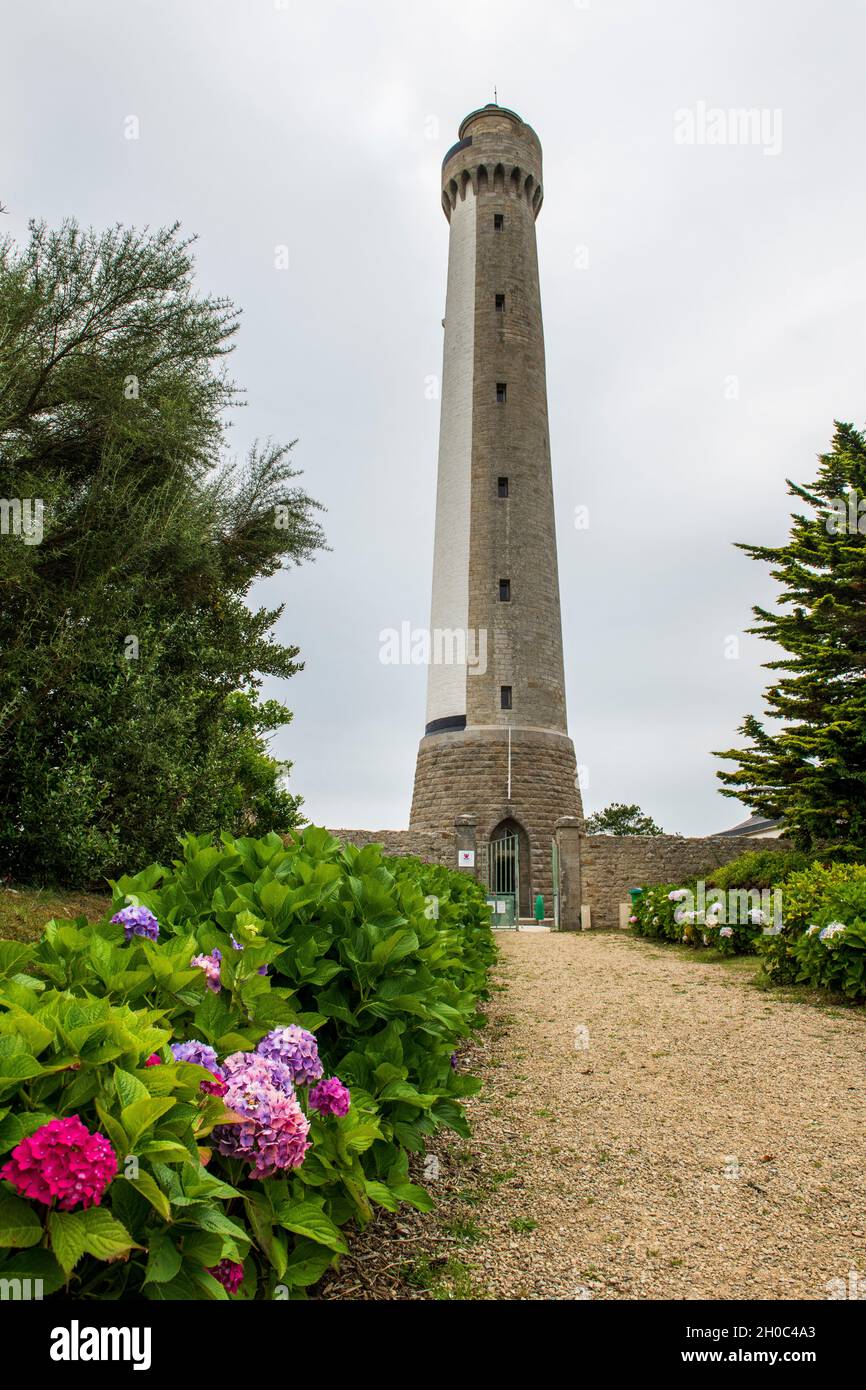 Trezien lighthouse, Pointe de Corsen, Finistere, Brittany, France Stock ...