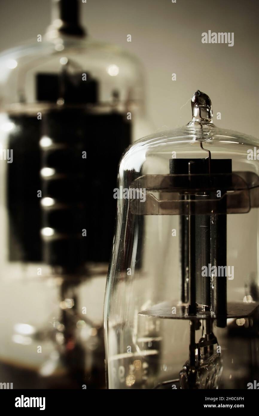 Selection of old electrical valves Stock Photo - Alamy