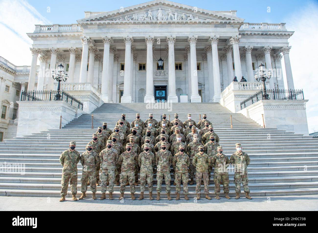 Oklahoma Army National Guard Soldiers assigned to Battery B, 1st ...