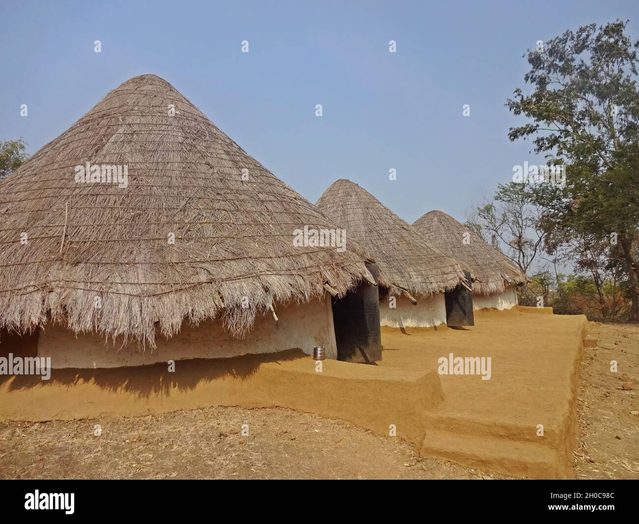 huts from rural india Stock Photo - Alamy