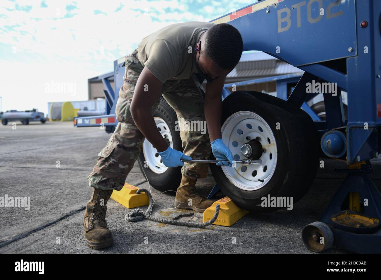 U.S. Air Force Airman 1st Class Noah Robinson, 325th Maintenance Squadron aerospace ground ...