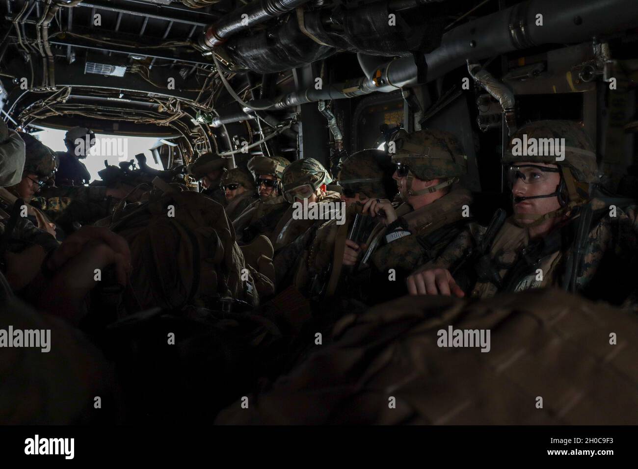 U.S. Marines with the forward command element (FCE) and Humanitarian ...