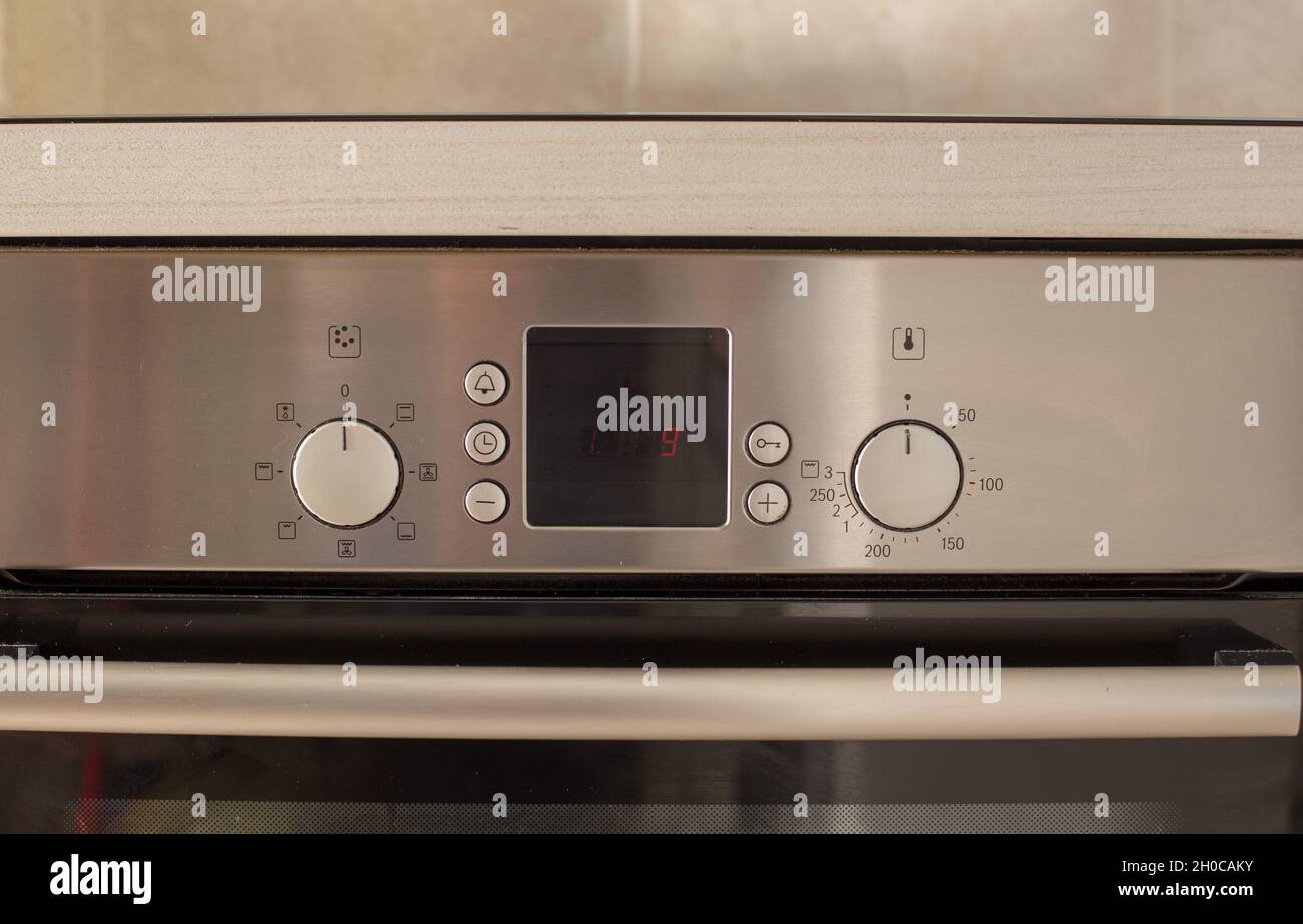 Close up of oven buttons and display on control board Stock Photo - Alamy