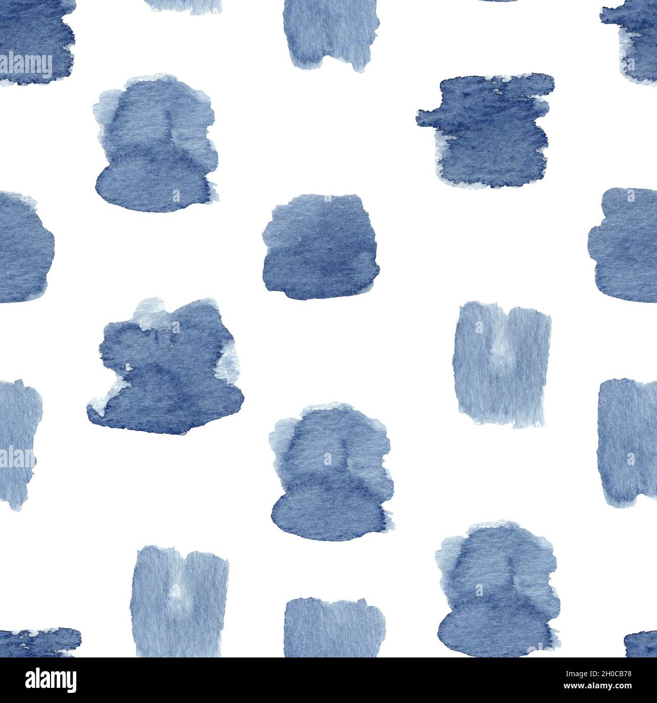 Indigo watercolor abstract background isolated on white. Hand painted ...