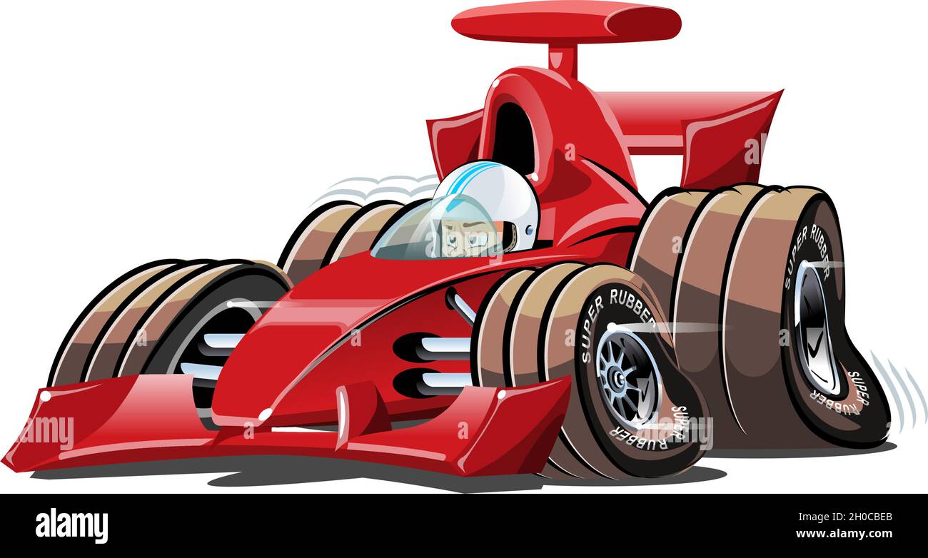 Cartoon formula 1 race car. Available eps-10 vector format separated by ...