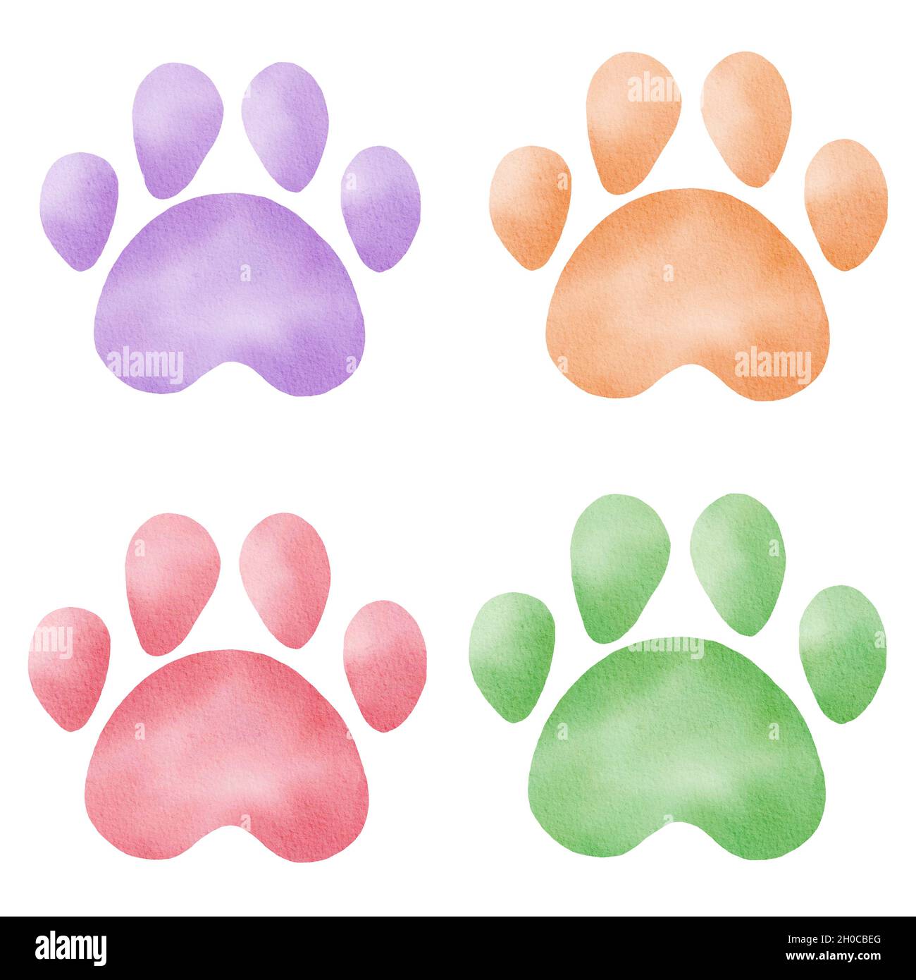 Cat Paw Print Clip Art Paw Print Vector Icon In Line Style. Dog Or Cat