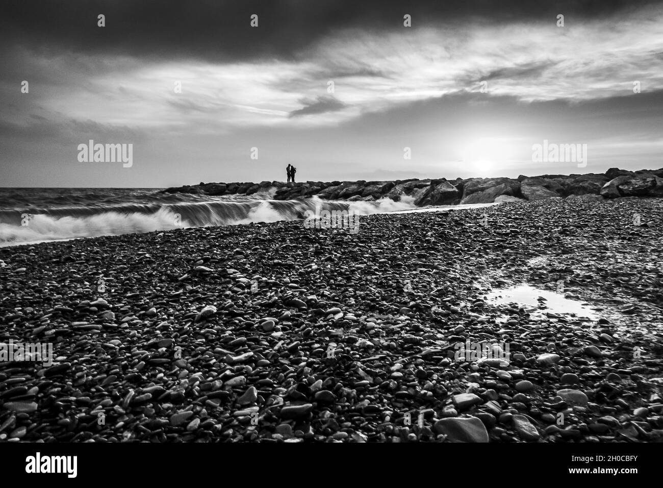 Tuscany seaside Black and White Stock Photos & Images - Alamy