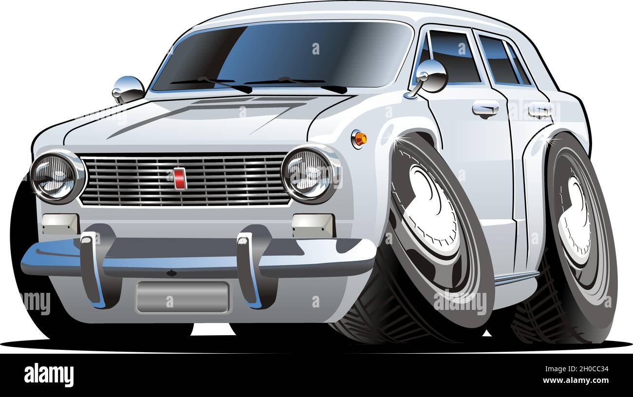 Cartoon retro car. Available eps-10 vector format separated by groups ...