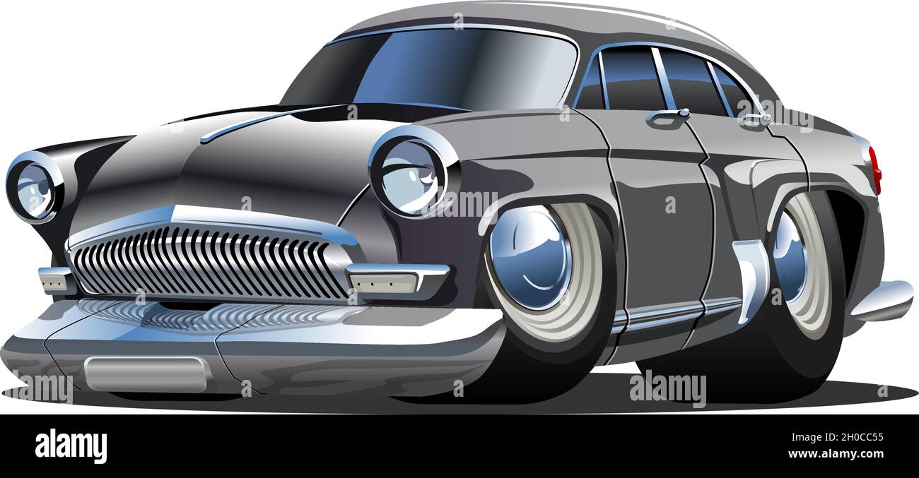 Cartoon retro car. Available eps-10 vector format separated by groups ...