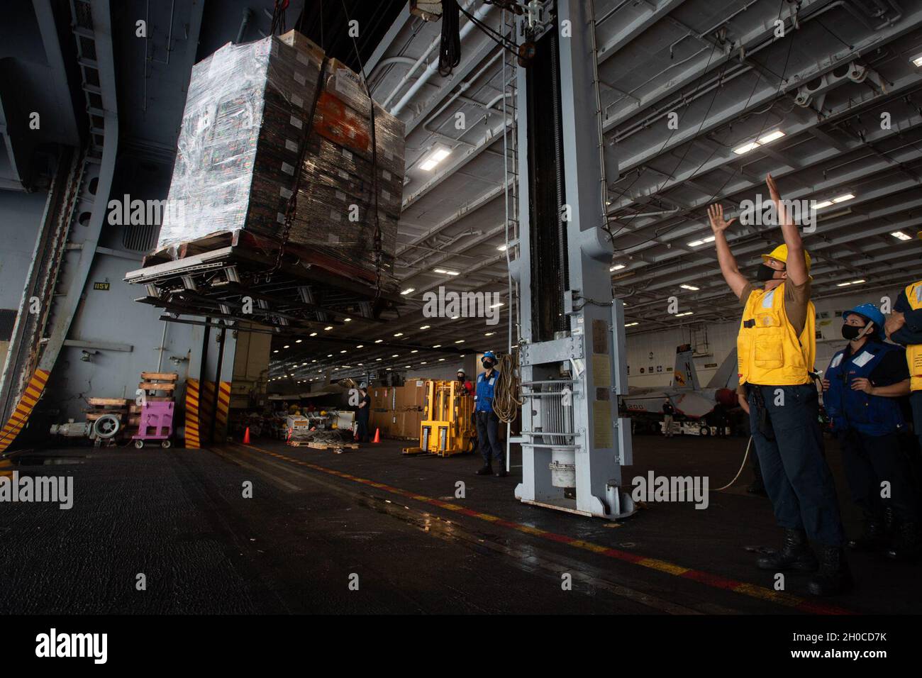 PACIFIC OCEAN (Jan. 22, 2021) – U.S. Navy Boatswain’s Mate Seaman ...