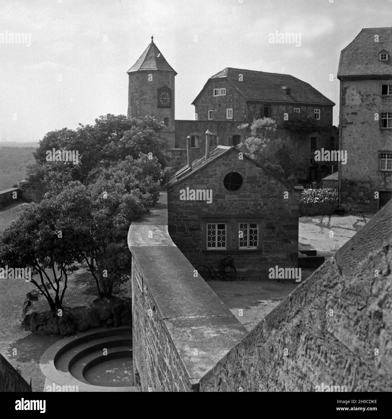 Die Burg Waldeck am Edersee in Hessen, Deutschland 1930er Jahre ...