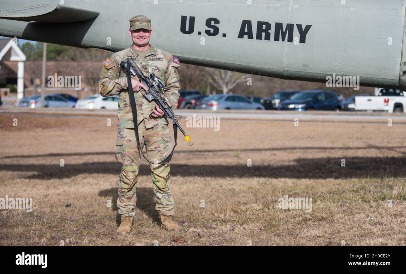 U.S. Army Staff Sgt. Joshua Manley with 1-4 Cavalry Squadron poses for ...