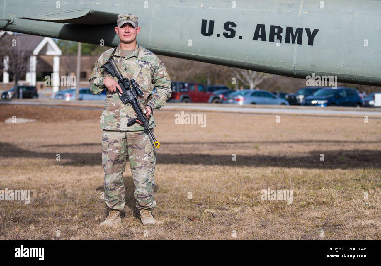 U.S. Army Staff Sgt. Douglas Sandoval with 1-4 Cavalry Squadron poses ...