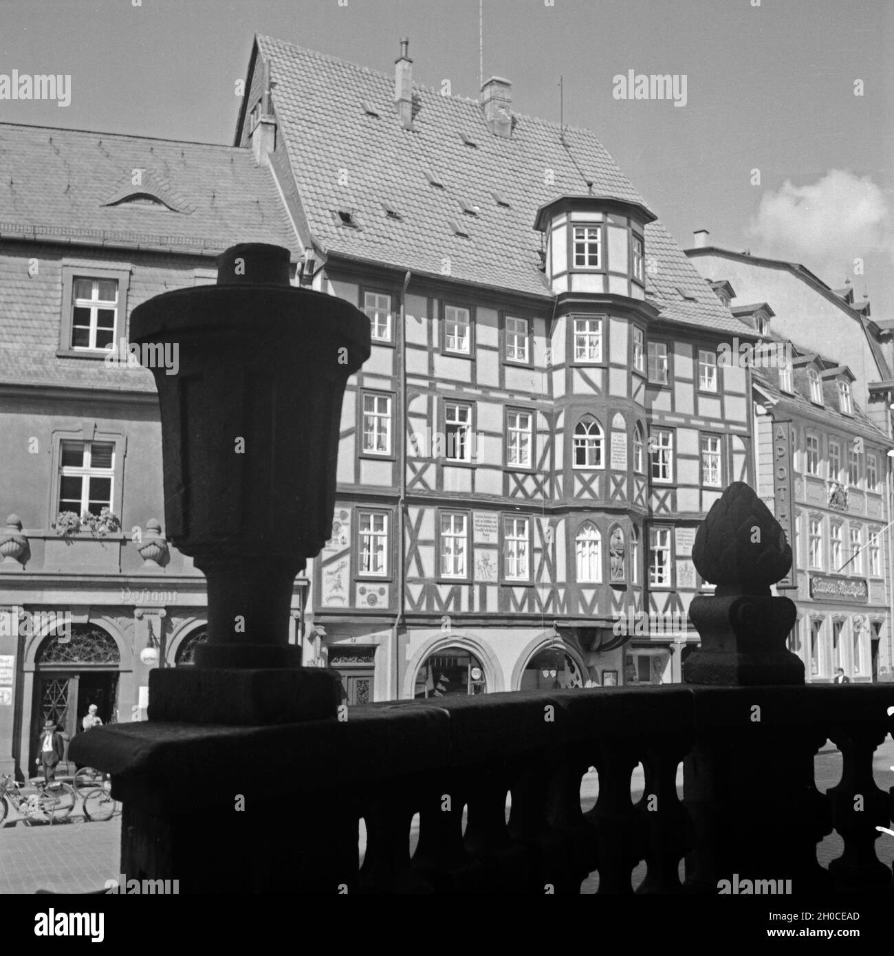 Häuserzeile in der Altstadt von Fulda, Deutschland 1930er Jahre. Row of ...