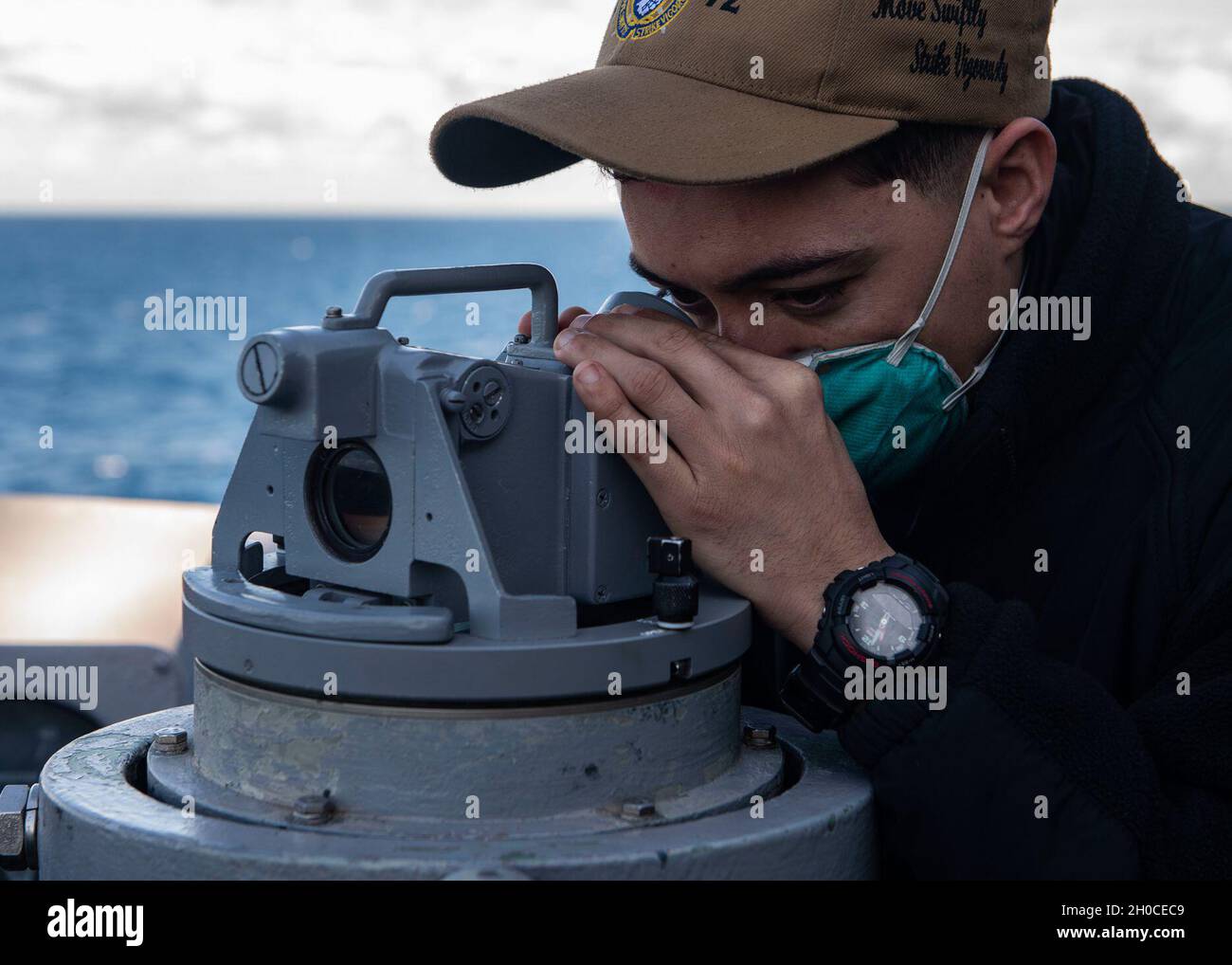 210122-N-RG587-1023 ATLANTIC OCEAN (Jan. 22, 2021) Seaman Carlos ...