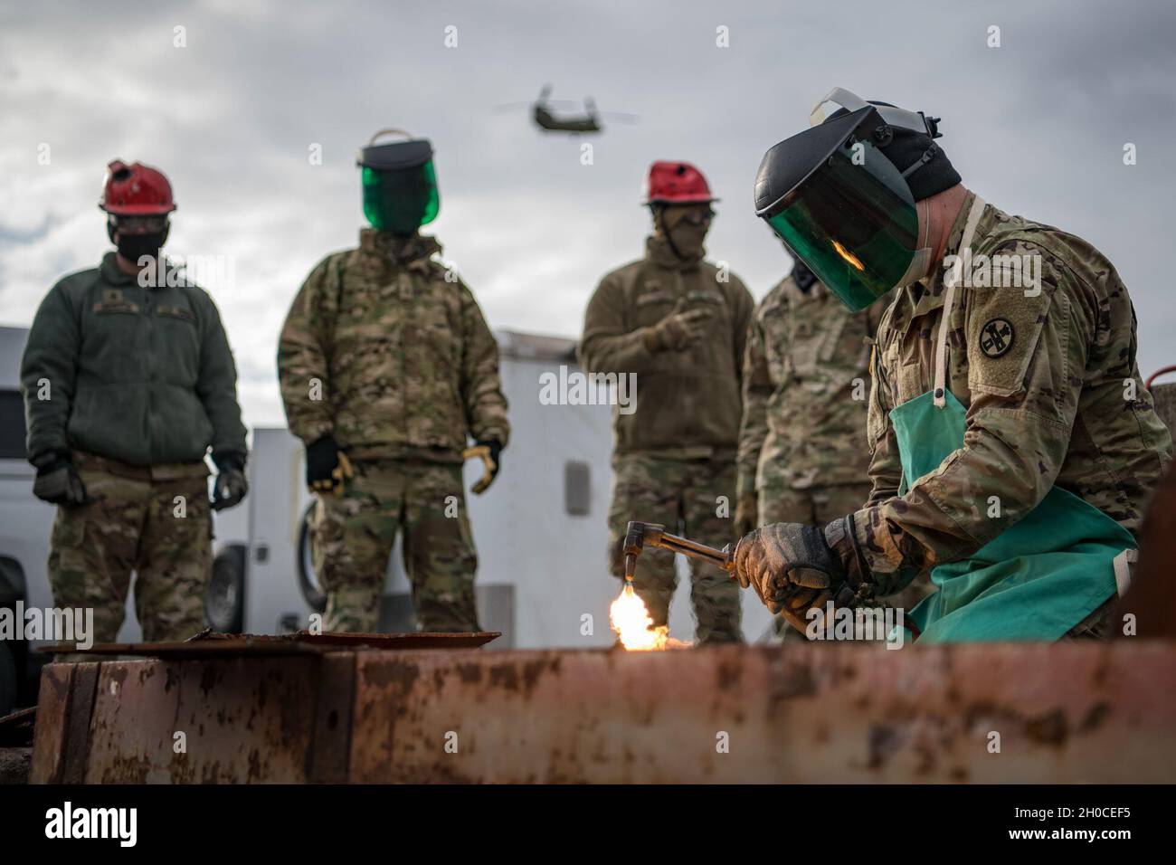 Soldiers of the Ohio Homeland Response Force (HRF) Search and ...