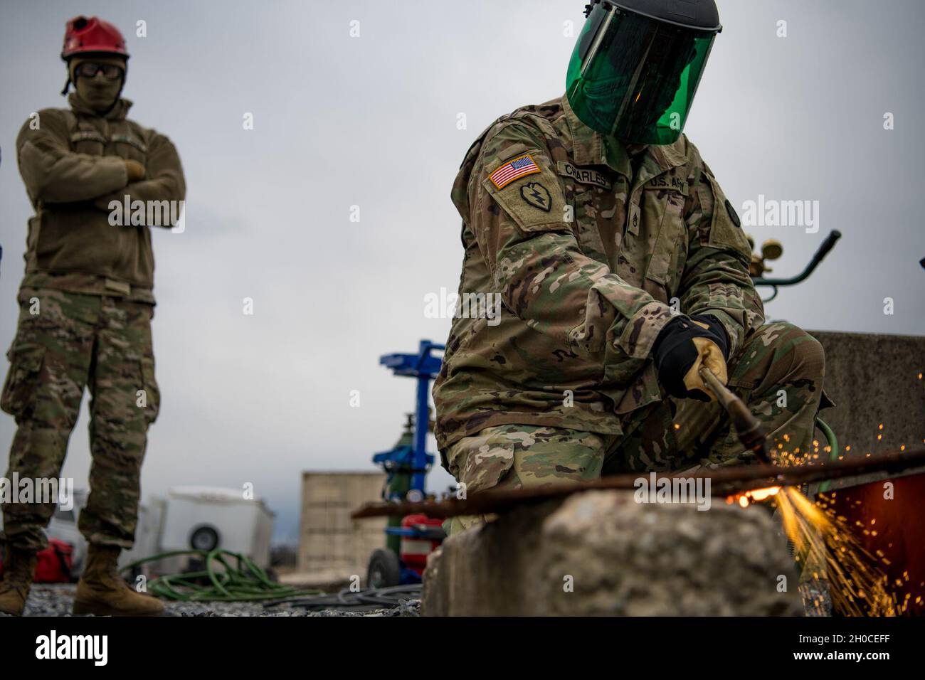 Soldiers of the Ohio Homeland Response Force (HRF) Search and ...