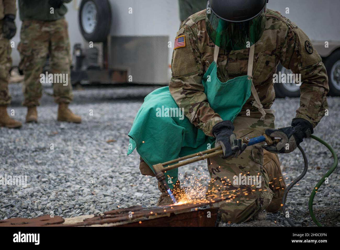 Soldiers of the Ohio Homeland Response Force (HRF) Search and ...