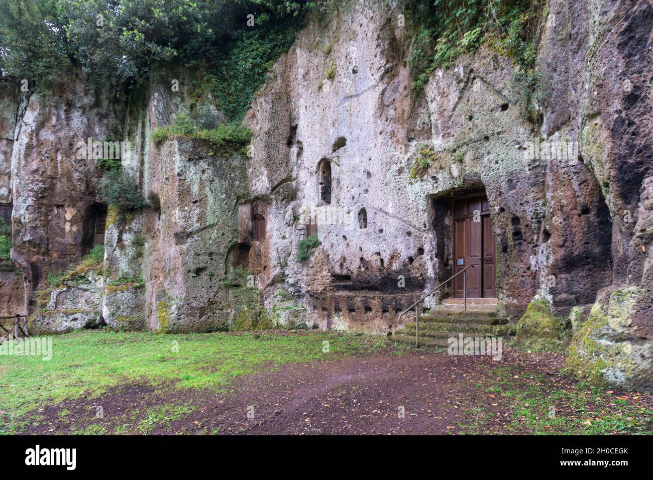 Entrance To The Etruscan Tomb Mithraeum Sutri Lazio Italy Europe