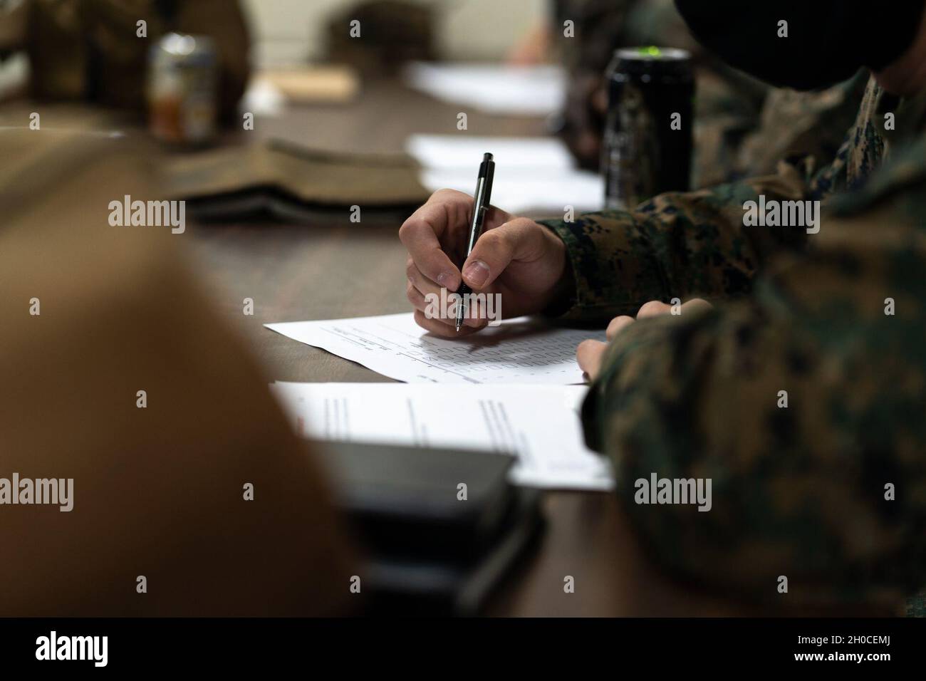 A U.S. Marine with 3d Reconnaissance Battalion, 3d Marine Division ...
